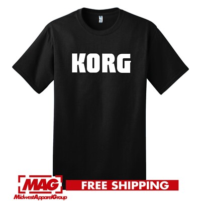 KORG BLACK T-SHIRT Logo Black Shirt Tee Synthesizer Synth Edm Dj Music ...