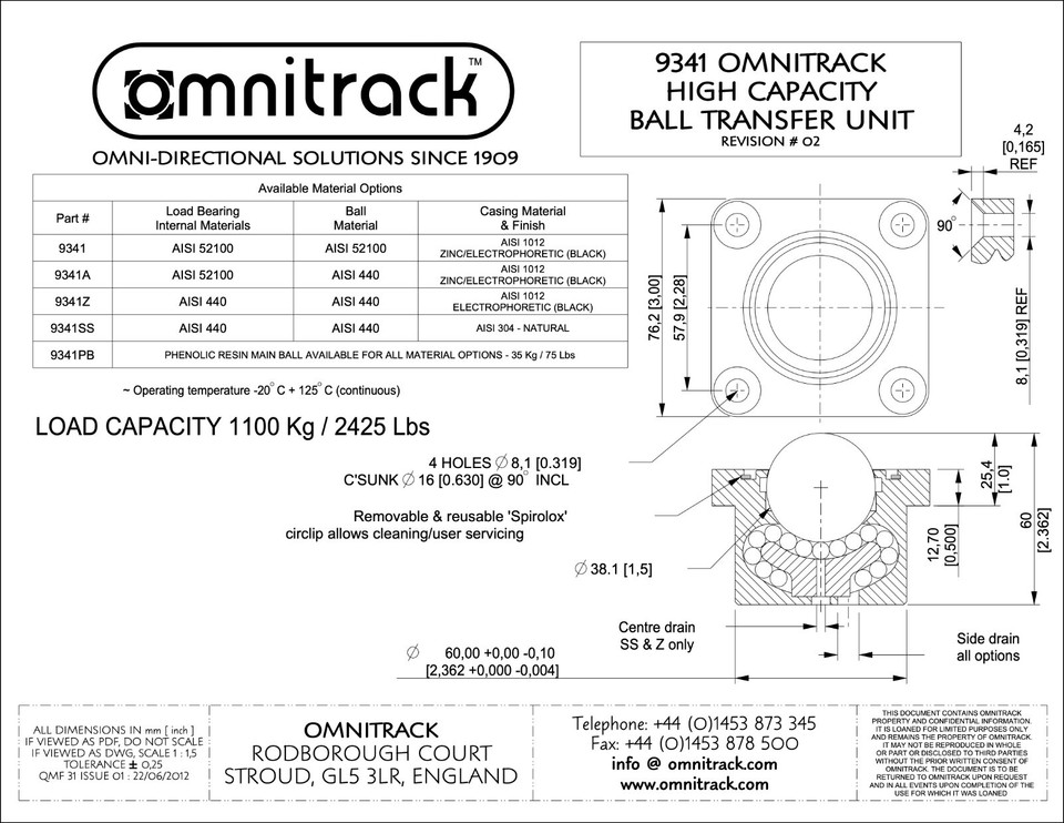 9341 - Omnitrack High Capacity Ball Transfer Unit | eBay