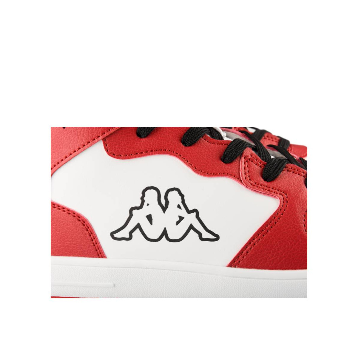 Kappa New Mens Trainers Walking Hi Top White Red Casual Skate Shoes ...