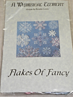 A Whimsical Element Cross Stitch Chart w Floss by Brenda Lowry FLAKES ...