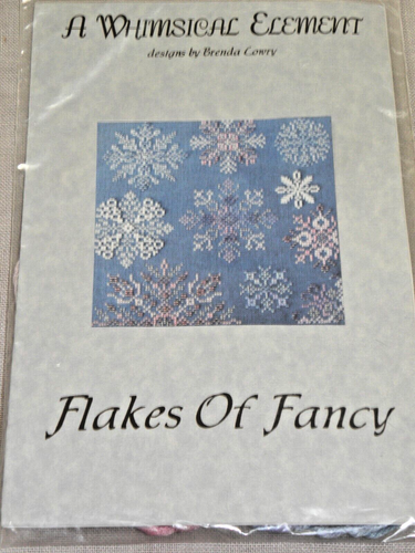 A Whimsical Element Cross Stitch Chart w Floss by Brenda Lowry FLAKES ...