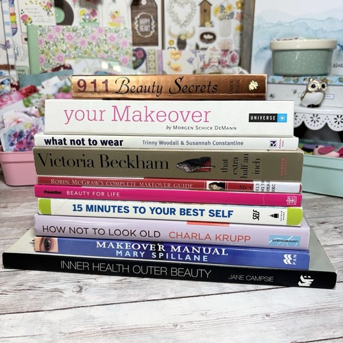 Lot Of 10 Beauty Makeover Health & Fashion Themed Books Hardcover ...