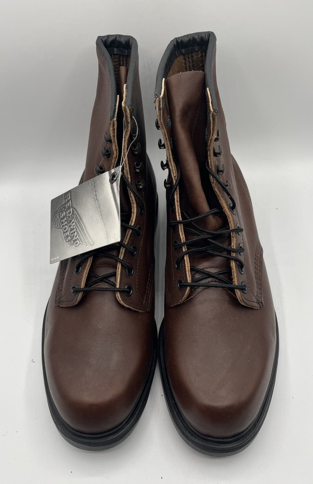 RED WINGS 953 SUPERSOLE 8" ROUND SOFT TOE BOOTS, WORK BOOTS NEW Mens ...