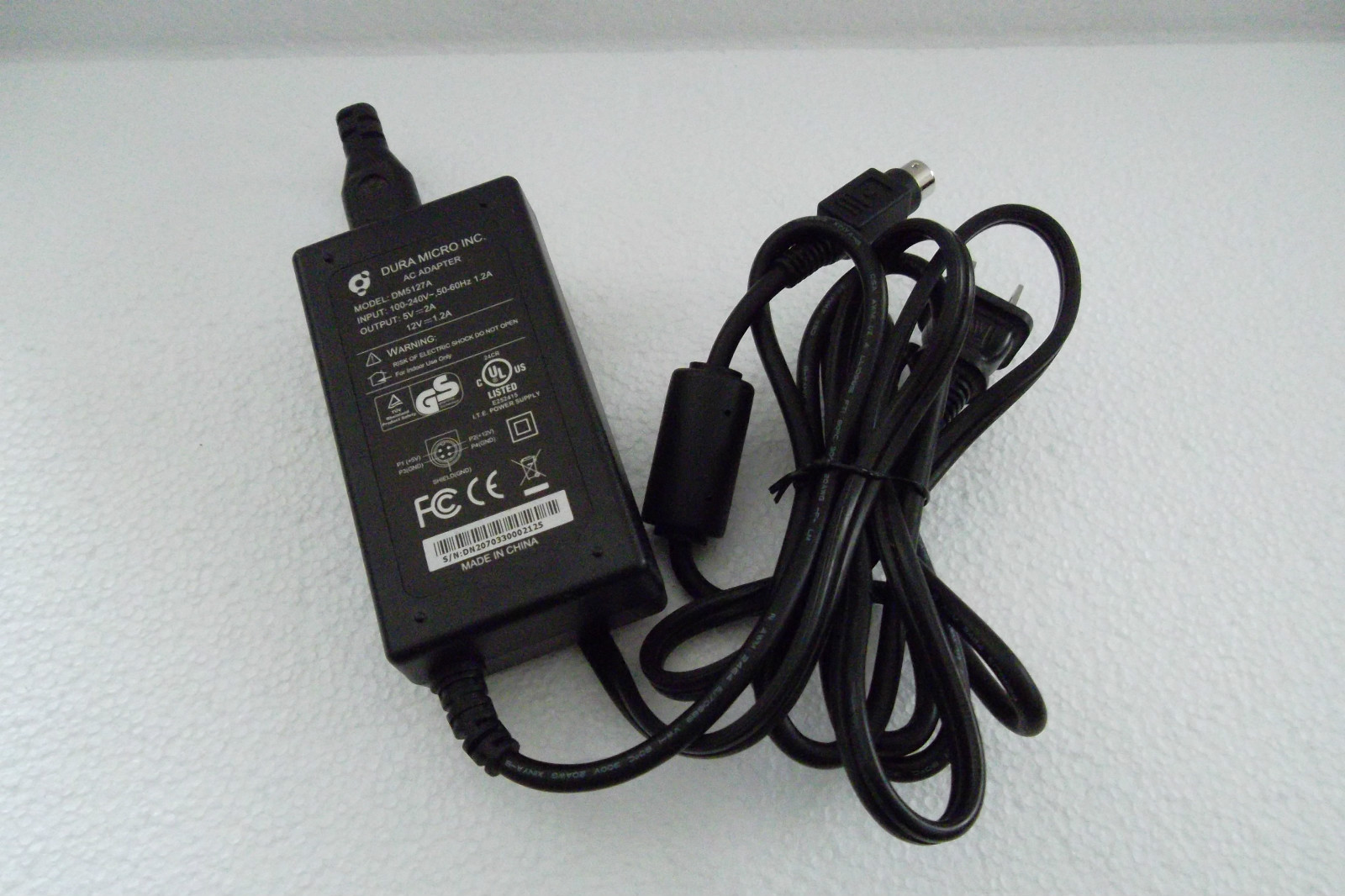 Dura Micro 4-Pin AC Power Adapter for External Drive or Enclosure 5V ...