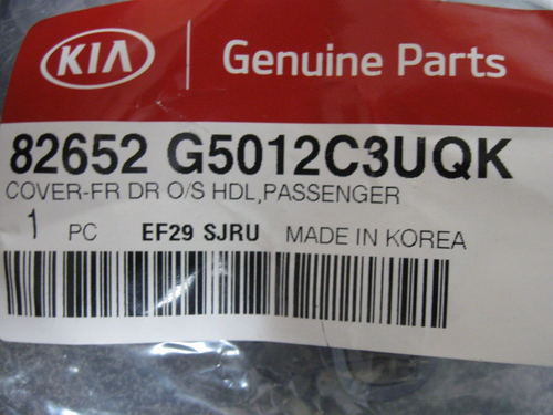 Kia 82652-G5012C3UQK Outside Front Door Handle Cover | eBay