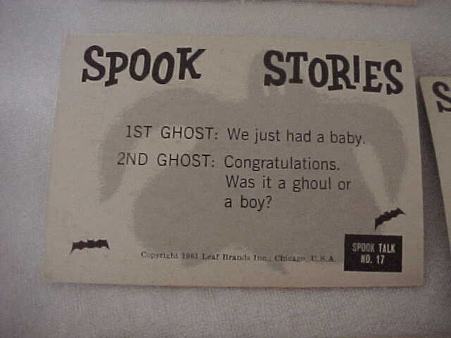 Lot of 68 Spook Stories Trading Cards Vintage 1961 Leaf Brands ...