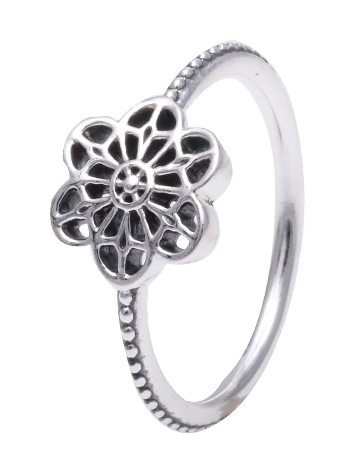 Authentic Pandora Floral Daisy Lace Ring 925 Sterling… - Gem