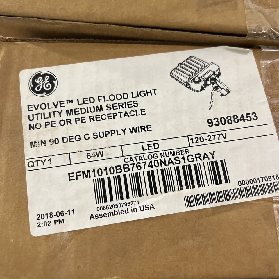 GE EVOLVE EFM1010BB76740NAS1GRAY LED Flood / Spot Light,4000K,10K Lm ...