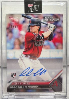 Corbin Carroll 2023 Topps Now MLB Stars Postseason RC Autograph Auto ...