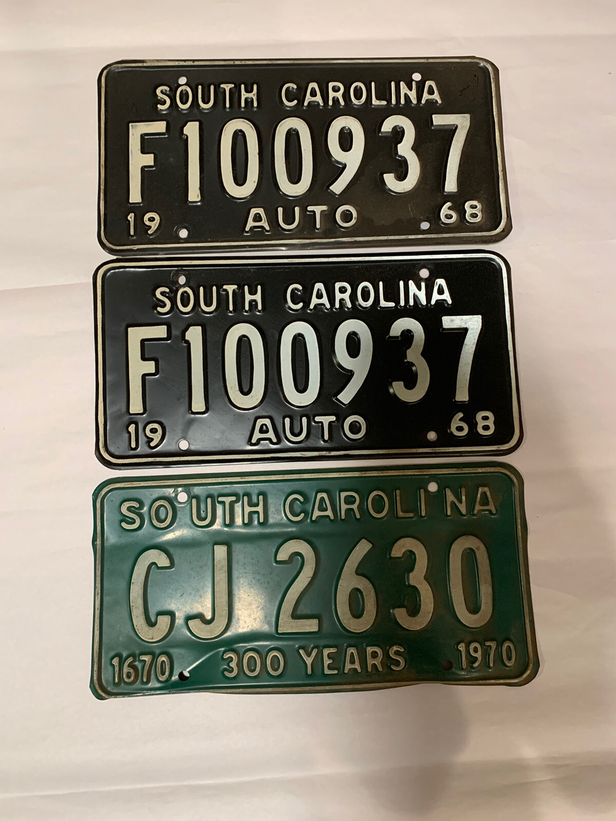 lot of 3 vintage south carolina license plates with matching pair | eBay