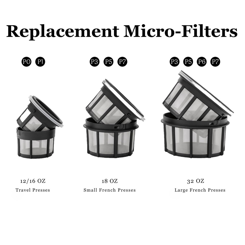 Replacement Microfilter For Coffee & Tea French Presses P3/p5/p6/p7 32 ...