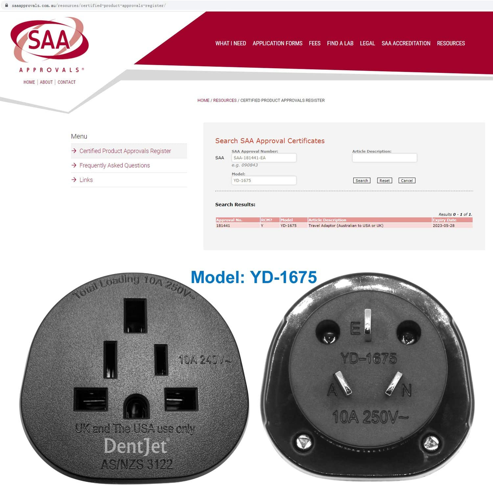 SAA Approved UK/US/JP/CA to AU/NZ Adaptor Plug with Insulated Pins, UK ...