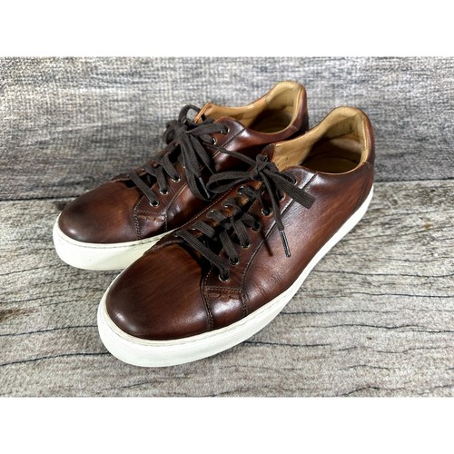 Magnanni Costa Lo Low Top Sneaker Men’s 11 Cognac Brown Leather Lace Up ...