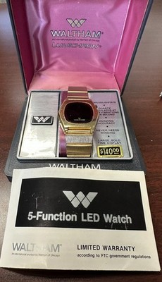 Only one on the interent! Waltham Lumichron 5‑Function LED watch, boxed ...