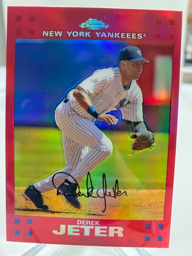 2007 Topps Chrome - Derek Jeter #21 Red Refractor /99 | eBay
