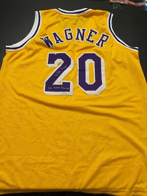 Lakers Milt Wagner signed Jersey 88 NBA Champs inscription W/COA | eBay