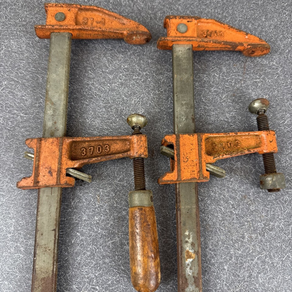 Set Of 2 Jorgensen Clamp #3724 Clamp Woodworking Carpentry USA Vintage ...
