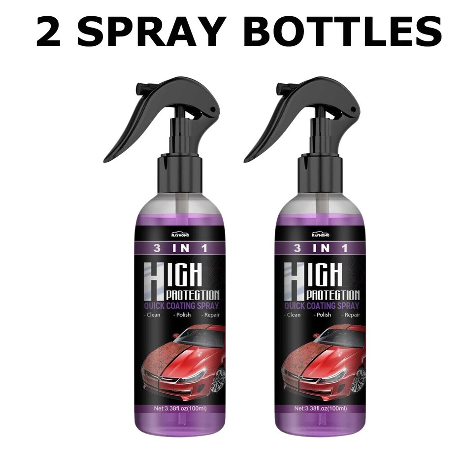 3 in 1 High Protection Quick Car Coat Ceramic Coating Spray Hydrophobic ...
