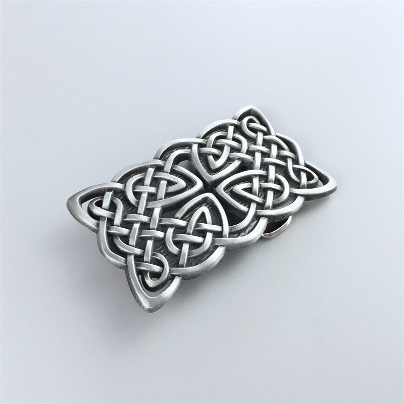 Antique Brushed Silver Rectangle Celtic Knot Belt Buckle | eBay