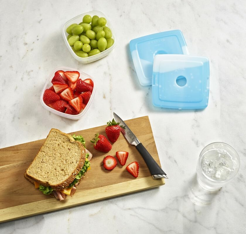 Slim Ice Packs - 4 Pack Reusable Quick Freeze for Lunch Boxes & Coolers ...