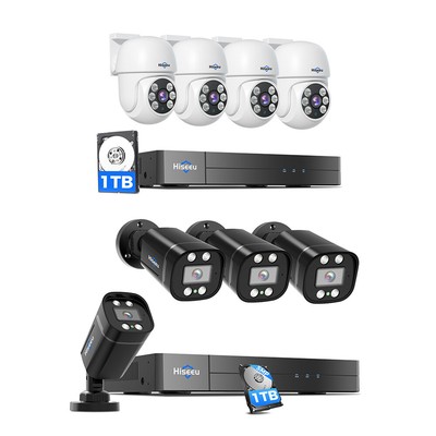 Hiseeu 8CH DVR 5MP Wired Outdoor CCTV Security AHD Camera System HDD ...
