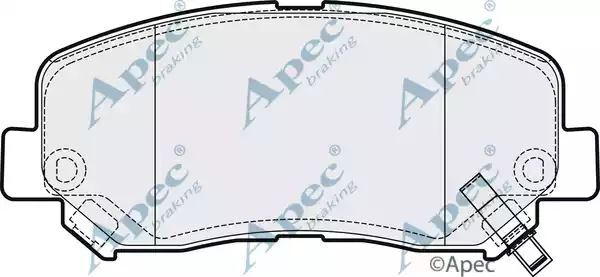 PAD2076 APEC Front Brake Pad Set Replaces 68225170AB | eBay