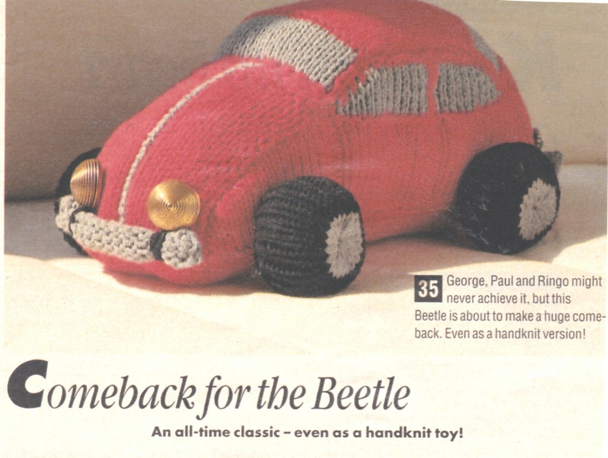 Knitting Pattern For Vw Beetle Tissue Holder Classic Beetle PDF