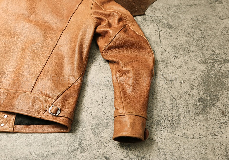 Full Grain Batik 1.6mm Heavy Cowhide Men's Farmer Retro Leather Jacket ...