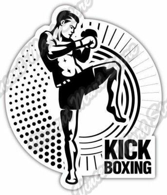 Kickboxing Combat Sparring Fighting Sport Car Bumper Vinyl Sticker ...