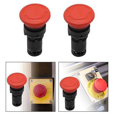 Mushrooms Head Emergency Stop Switch 22mm for Light Industry Machine ...