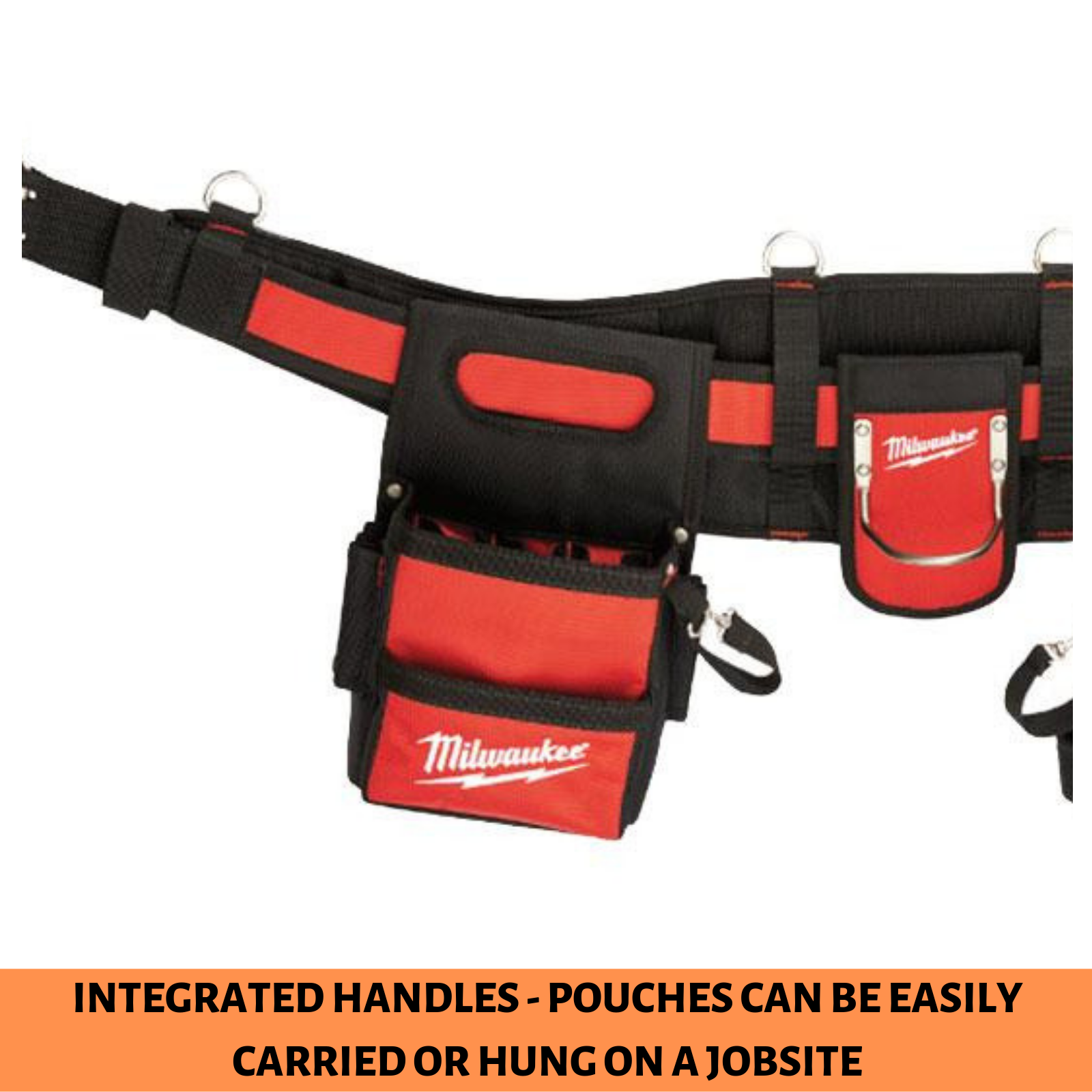 MILWAUKEE 48228110 ELECTRICIANS TOOL BELT 29 POCKET WORK BELT RIVETED ...