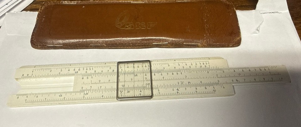 Vintage 6" Pocket Slide Rule Made in Denmark SKF | eBay