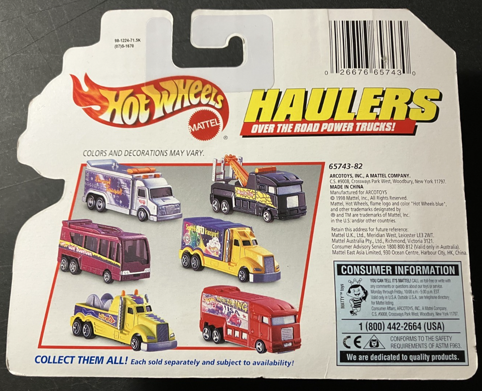 1998 Hot Wheels Haulers - Silver Armored Transport Truck #65743-82 ...
