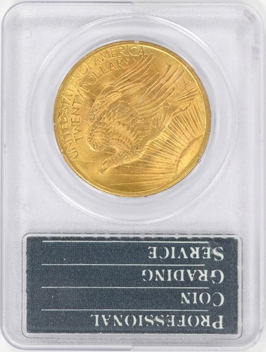 1908 $20 No Motto St. Gaudens Double Eagle PCGS MS65 Rattler Holder | eBay