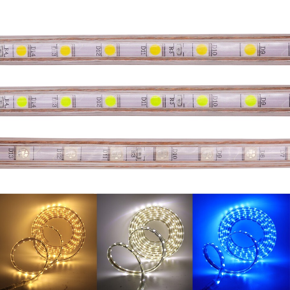 220V 240V LED Strip Lights 5050 60LED/m Kitchen Flexible Rope ...