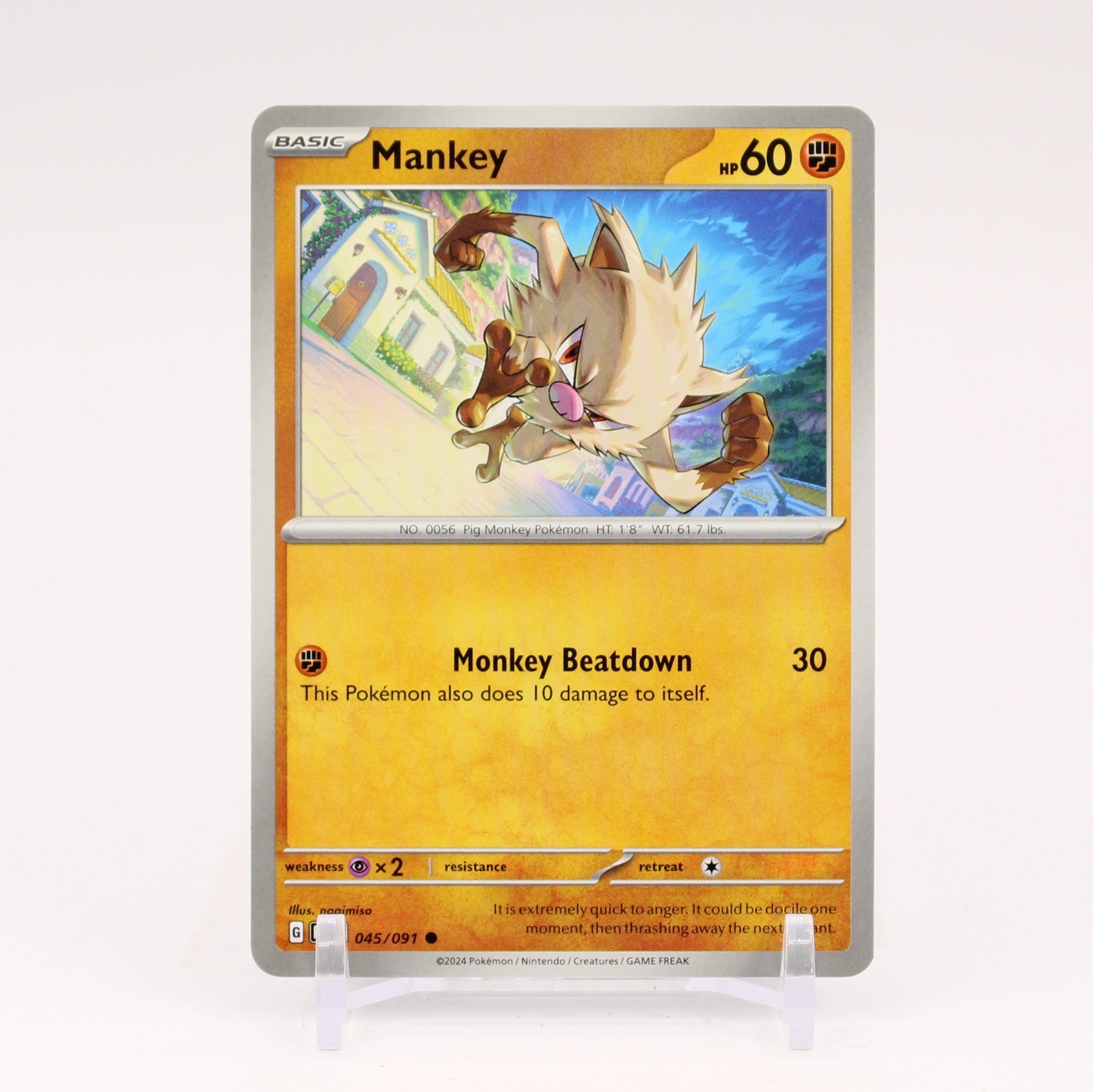 Mankey - 045/091 Paldean Fates Pokemon - NM/MINT | eBay