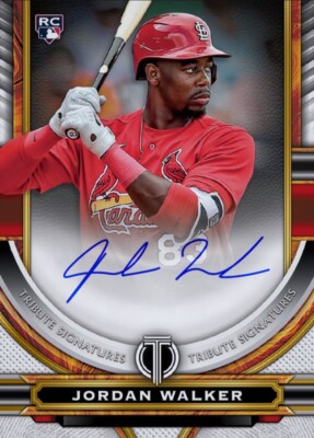 2023 Tribute Gold Sig Jordan Walker Rookie RC Topps Bunt Digital Card ...