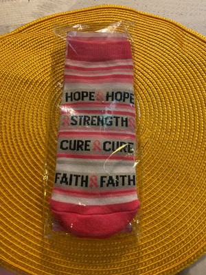 Hope Strength Cure Faith Socks | eBay