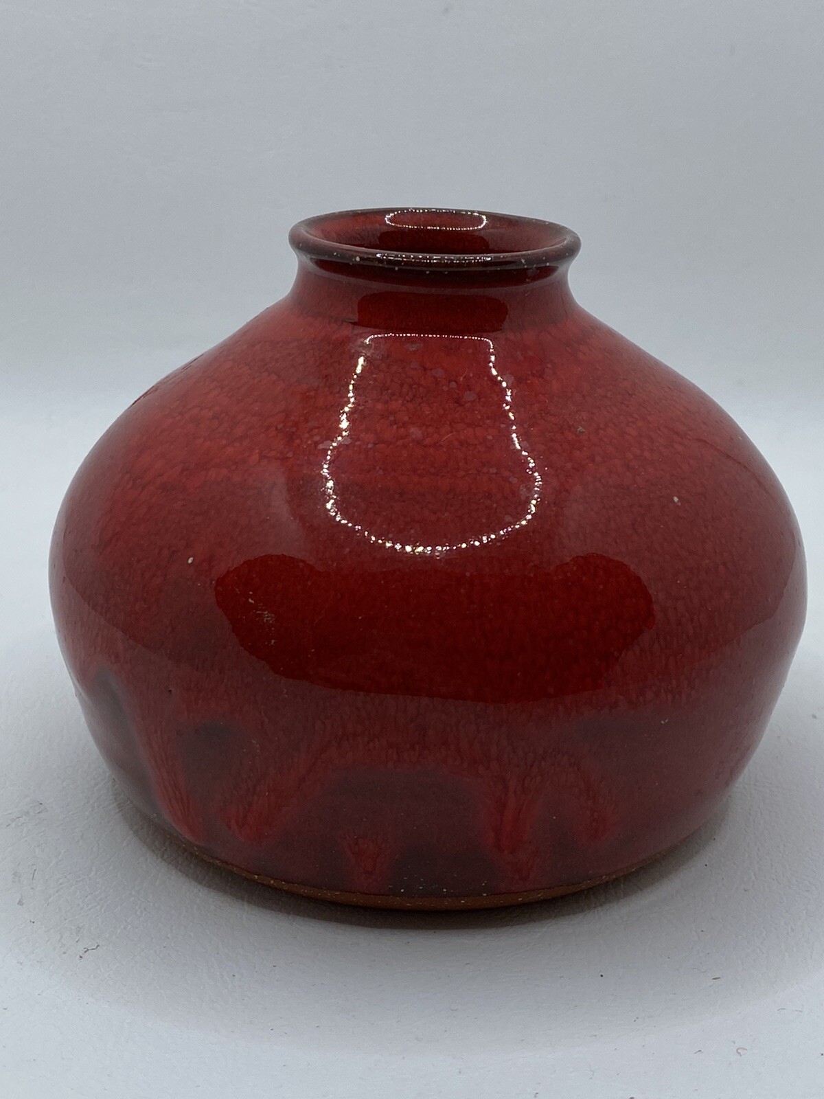 Pond Mtn Pottery Red Glazed Red Clay Art Pottery Bud Vase Vintage ...