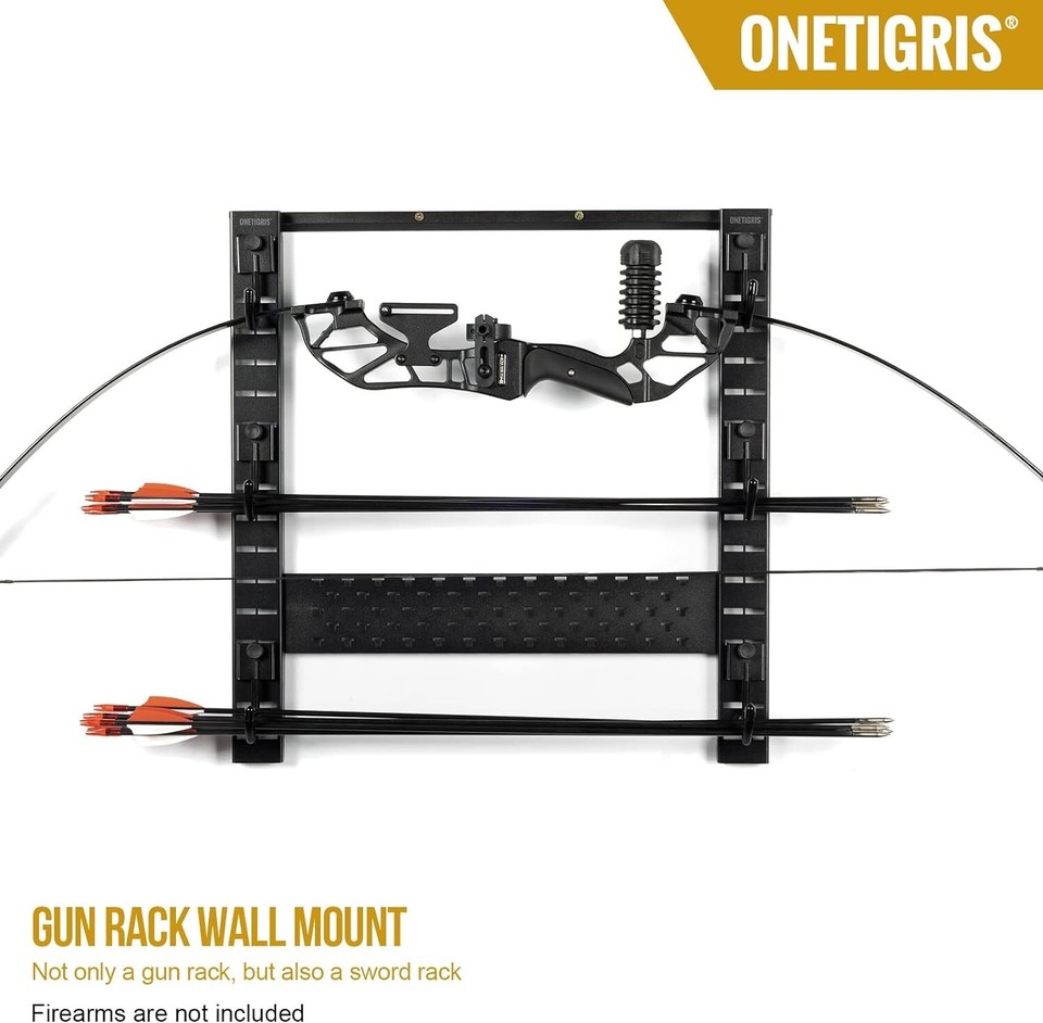 Gun Rack Wall Mount Rifle Rack Horizontal Carbine Hanger Shotgun Holder ...