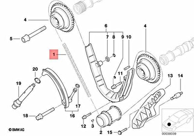 Genuine BMW E31 E38 E39 E52 E53 Coupe Roadster Timing chain OEM ...