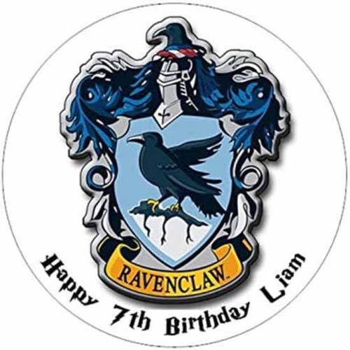 Harry Potter Ravenclaw Birthday Cake Topper Edible Icing Sugar - Rice ...