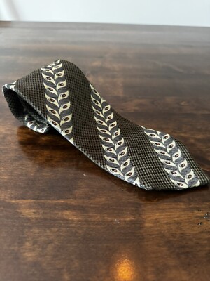 HUGO BOSS Men's Silk Necktie Made In ITALY Designer VINTAGE UNIQUE | eBay