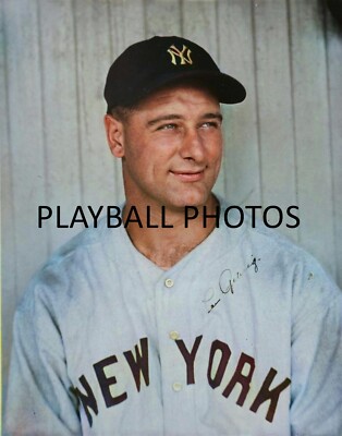 Lou Gehrig Colorized 8x10 Print-FREE SHIPPING | eBay