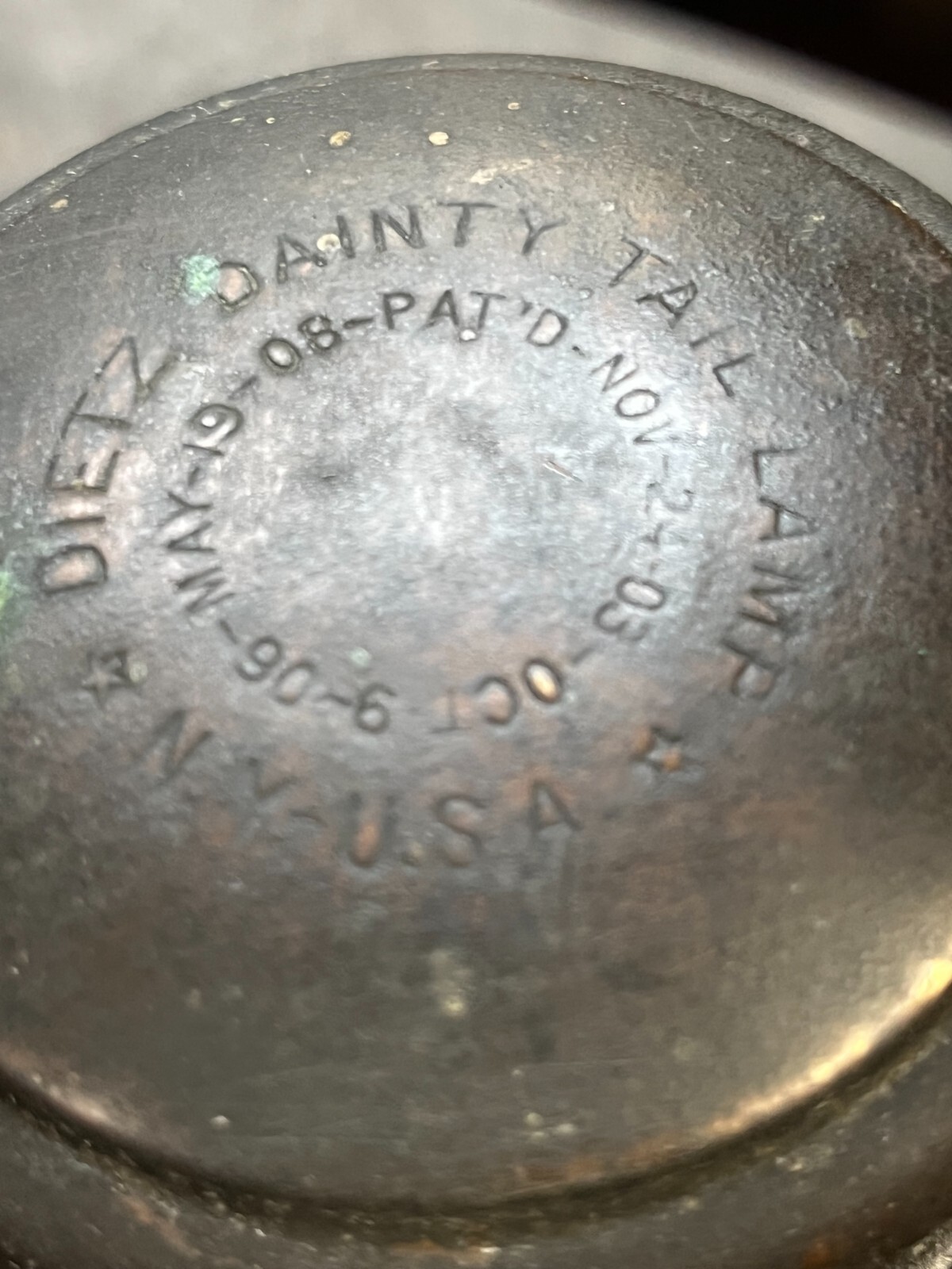 EARLY DIETZ DAINTY BRASS BALE OIL TAIL LAMP LIGHT LOCOMOBILE MODEL T ...