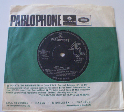 SOUNDS NICE feat TIM MYCROFT - 7"45 - "LOVE YOU TOO/LOVE AT FIRST SIGHT ...
