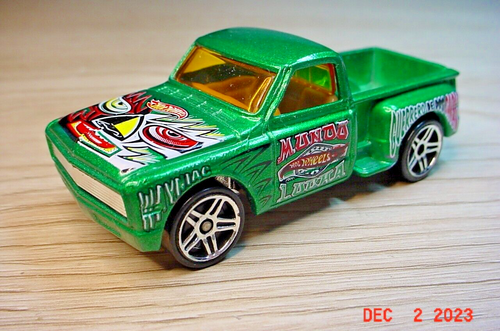 Hot Wheels Custom 69 Chevy Stepside Green 1/64 j1357 | eBay