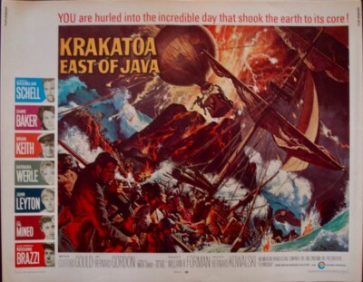 KRAKATOA EAST OF JAVA half sheet movie poster 22x28 1969 Frank McCarthy ...