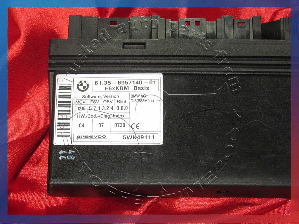 BMW E60 E63 E64 5 6'ies GATEWAY BODY CONTROL MODULE KBM Karosseriemodul ...