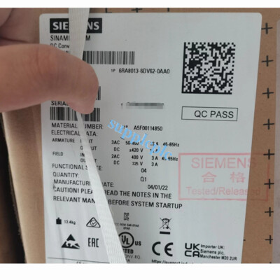 Siemens 6RA8013-6DV62-0AA0 DC governor 400V 15A Fast shipping#DHL or ...